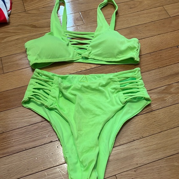 TiniBikini | Swim | Tinibikini Tini Bikini Neon Green 2 Piece Bikini ...